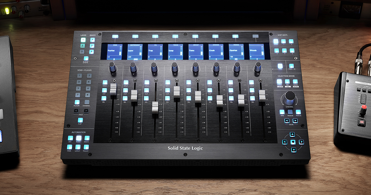 Solid State Logic UF8, nuevo controlador de DAW con pantallas a color | Hispasonic